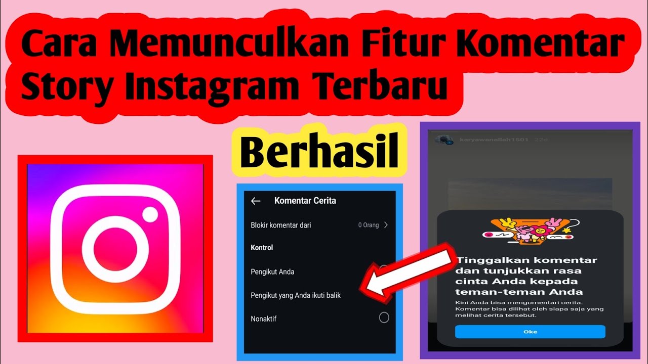 Cara Memunculkan Fitur Komentar Story Instagram Terbaru | Komentar ...