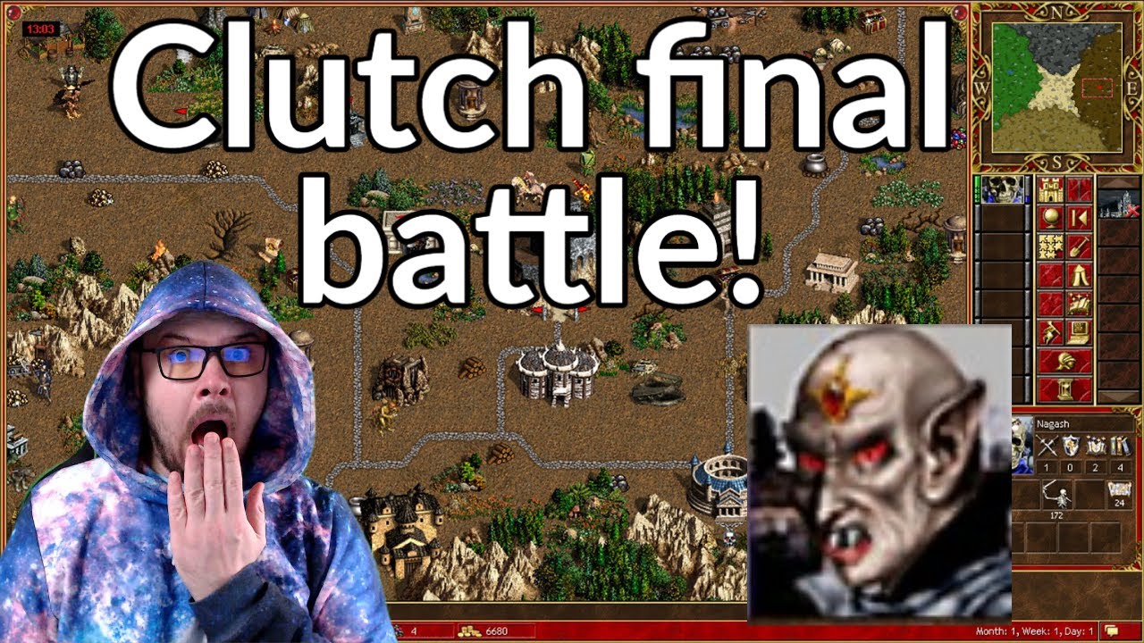 Clutch Final Battle! || Heroes 3 Necropolis Gameplay || Jebus Cross ...