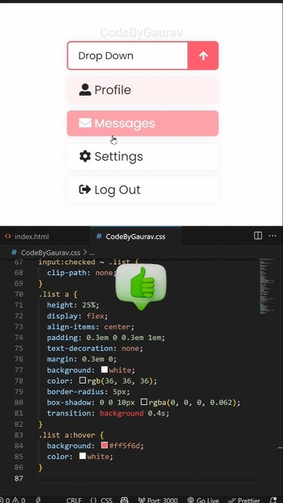 🔽 Dropdown Menu using HTML & CSS | No JavaScript #webdevelopment #coding #htmlcss #shorts - YouTube