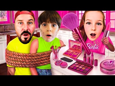 ADA BABAMA İNANILMAZ CEZA! BANTLA BANTLADIM MAKYAJ YAPTIM! AYAK GIDIKLAMA CHALLENGE! 