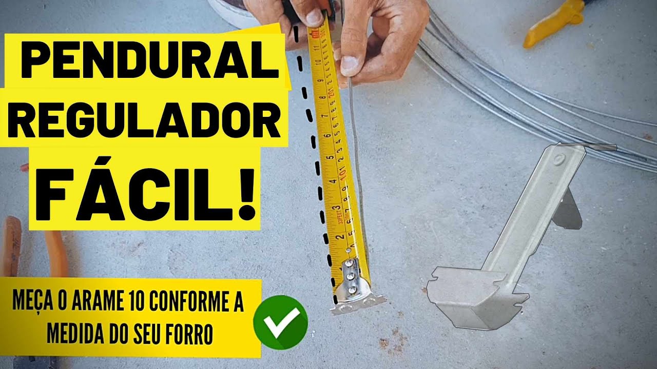MUITO FÁCIL: Montando Pendural Regulador para Estrutura de DRYWALL ...