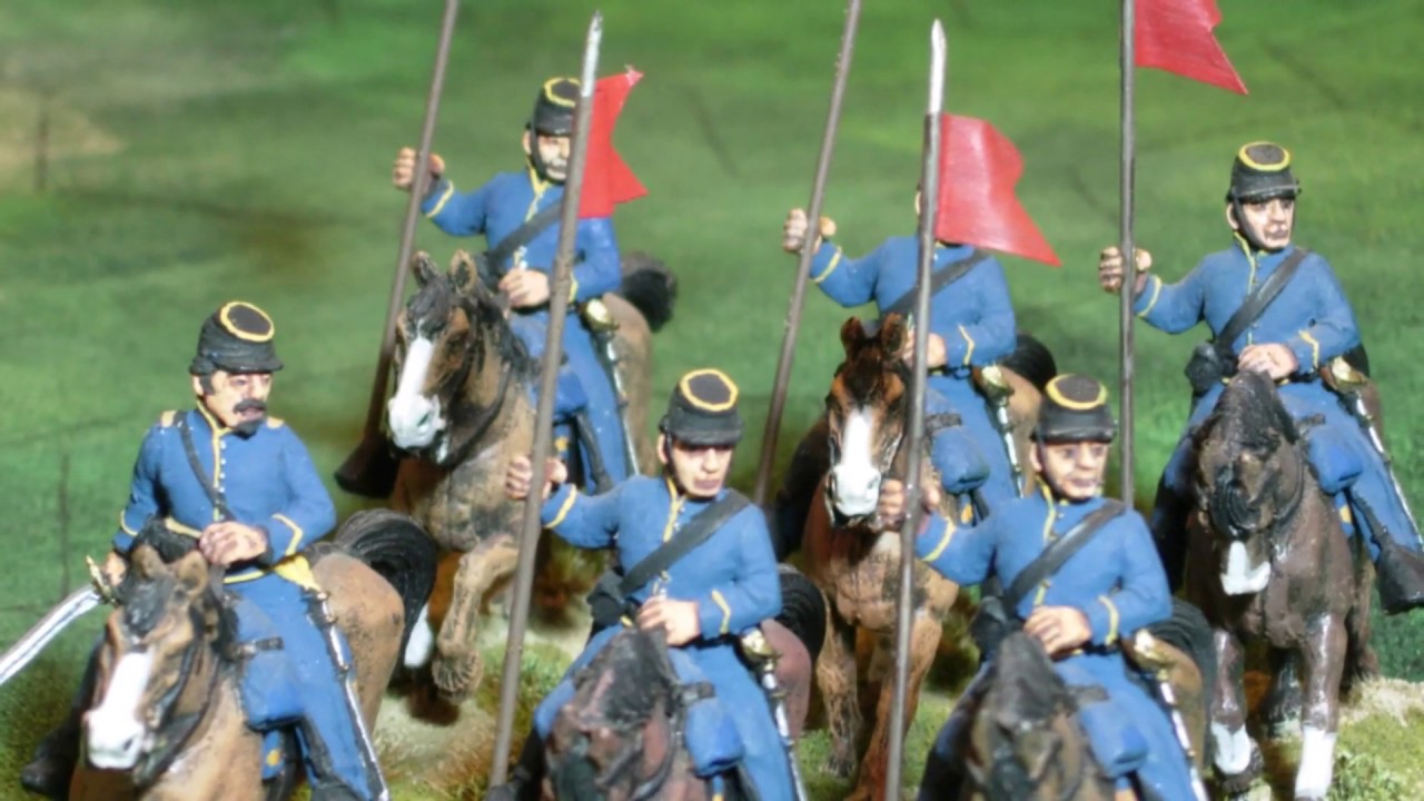 082 40mm ACW RUSH'S LANCERS Wargames Foundry Figures - YouTube