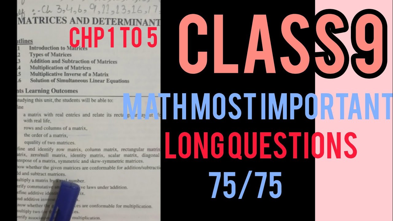 class 9 Maths most important Question for board | very important ...