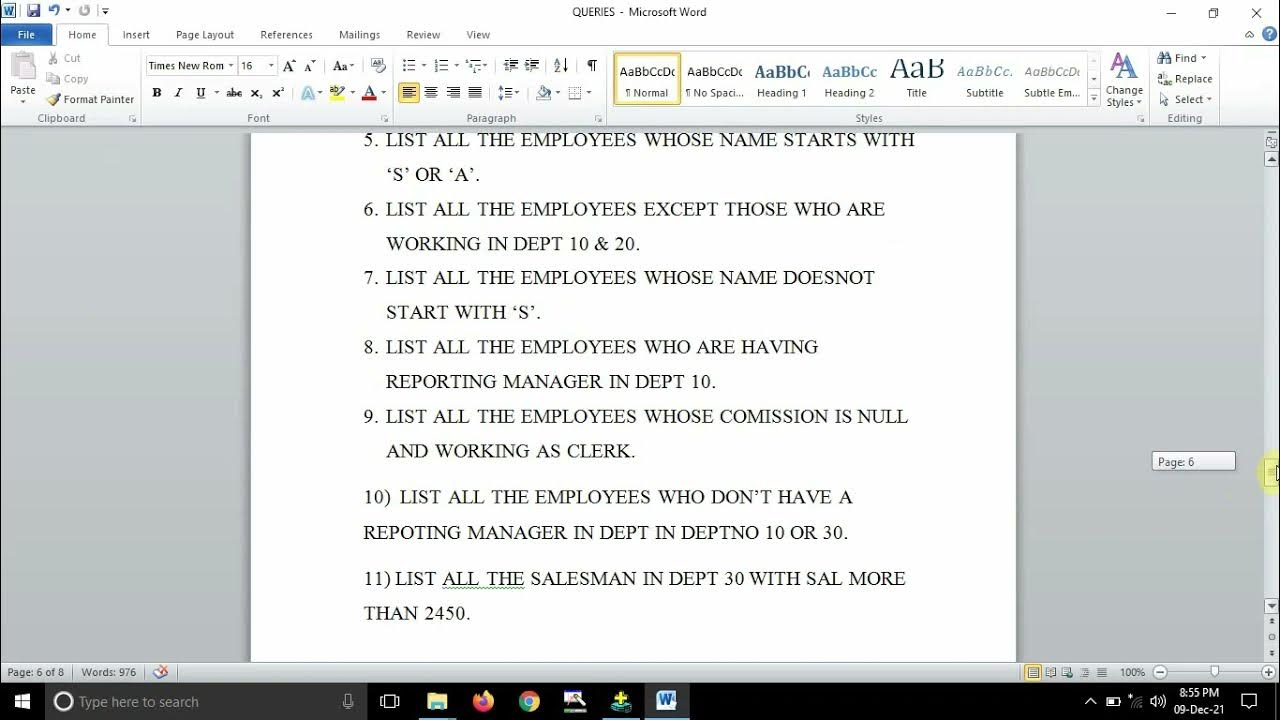 SQL QUERIES PART 5 SOLVED 20 QUESTIONS ASKED IN OFF CAMPUS RECRUITMENTS/SQL OFF CAMPUS QUESTIONS ...