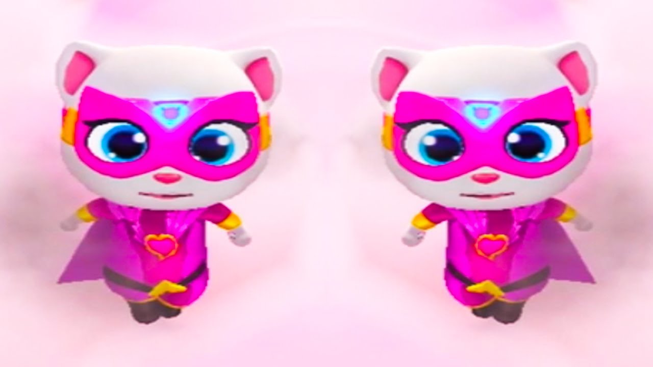 Talking Angela Amazing Superpowers - Talking Tom Hero Dash Run Gameplay ...
