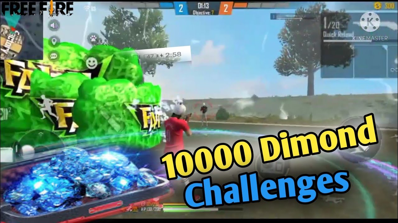 10000 Dimond 💎 💎 Challenge || Free Fire 1 vS 1 Custom Challenge || Free ...