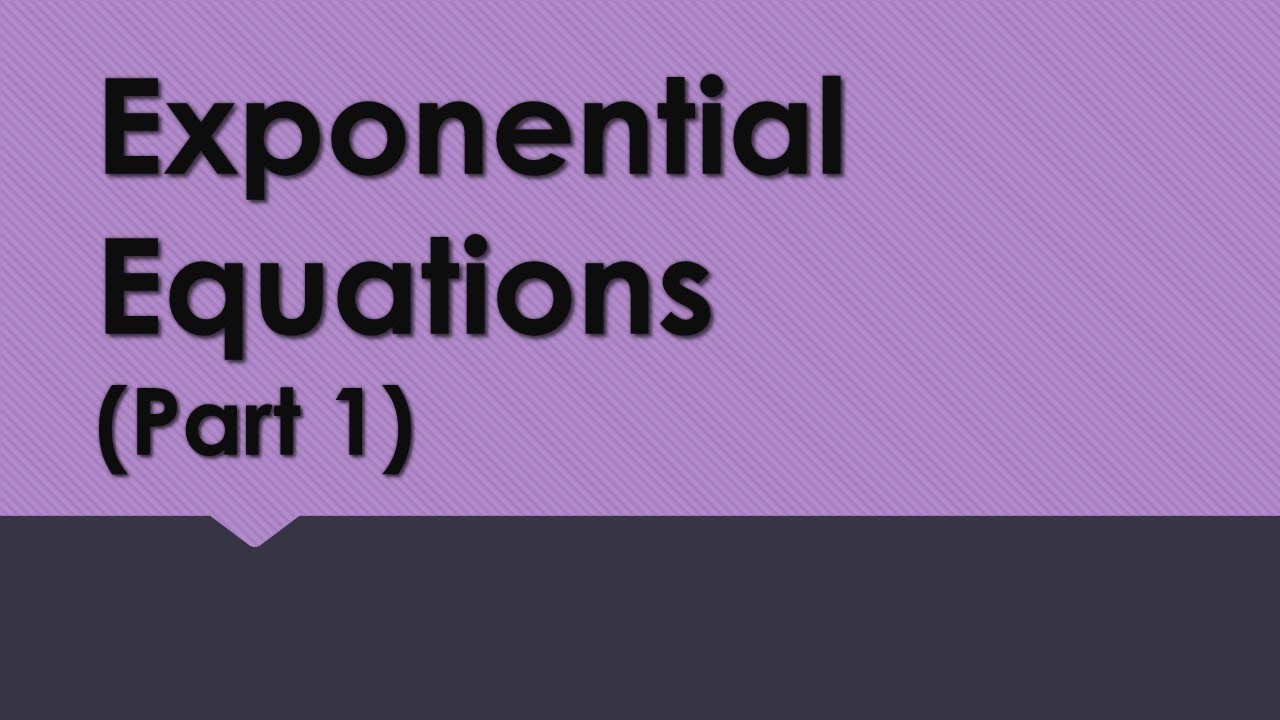 Exponential Equations Grade 11 Math YouTube exponential-equations-grade-11-math-youtube
