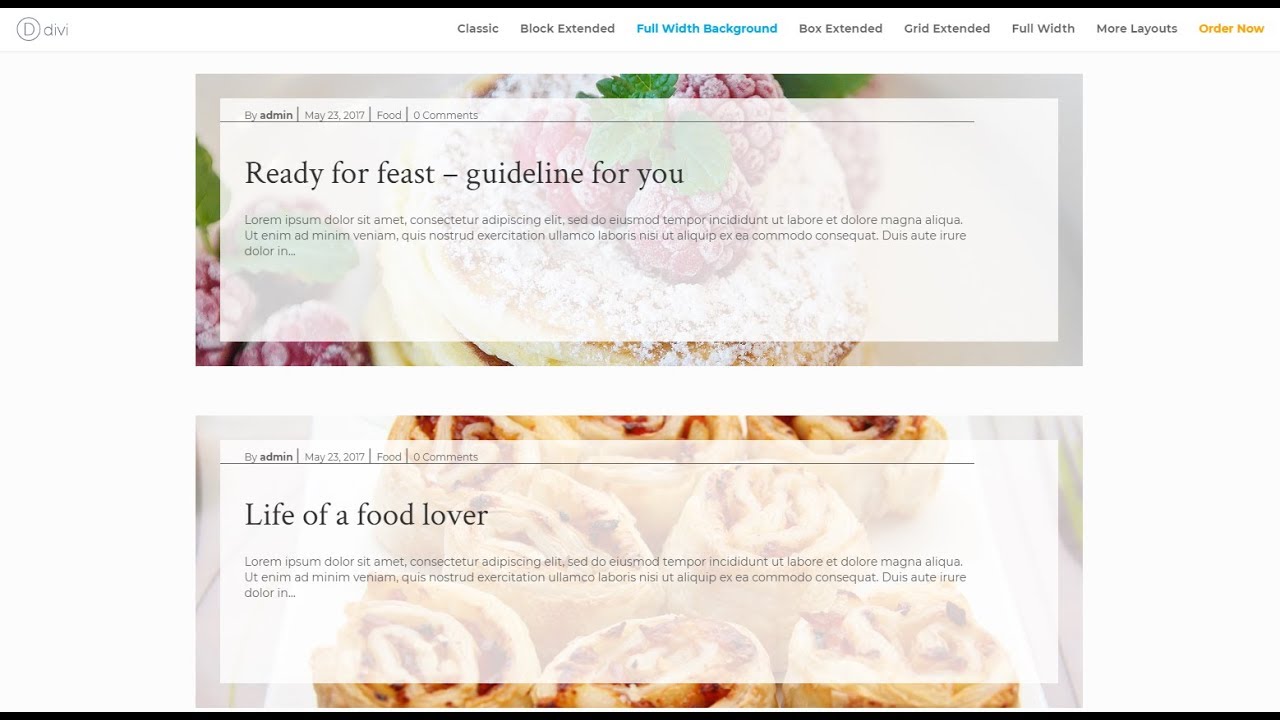 Full Width Background and Full Width Text Using Divi Blog Extras - YouTube