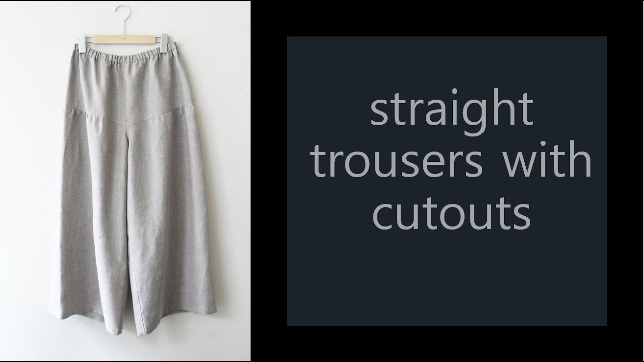 220921193-1)straight trousers with cutouts/pattern,절개선이 있는 일자바지/패턴 ...