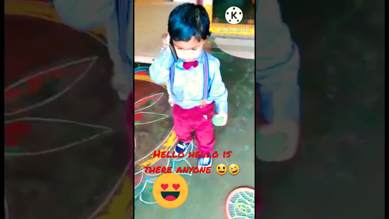 😎📱Helloooooooo hello📱little boy talking in the phone (funny only)😎😇 ...