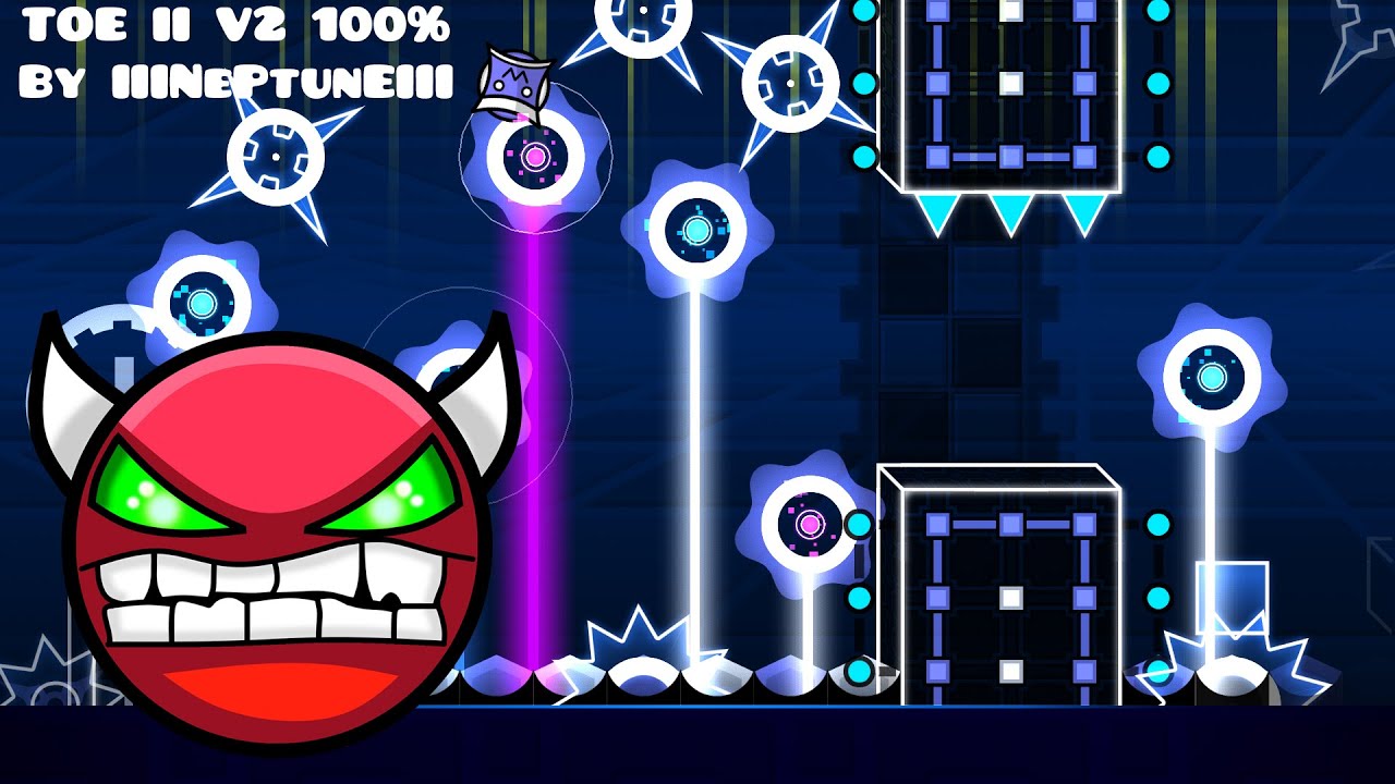 TOE II V2 by IIINePunEIII 100% | Hard Demon | Geometry Dash - YouTube