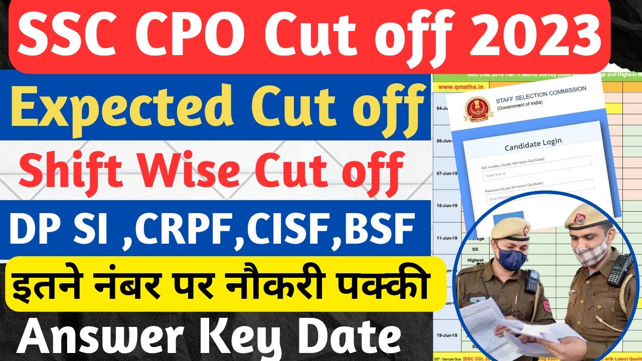SSC CPO Expected Cut off 2023💥 | SSC CPO Cut off 2023 | CPO Cut off ...