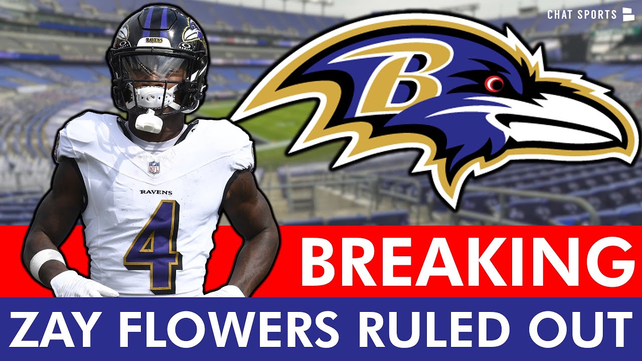 🚨BREAKING NEWS🚨Zay Flowers Ruled OUT For Wild Card Game vs. Steelers ...