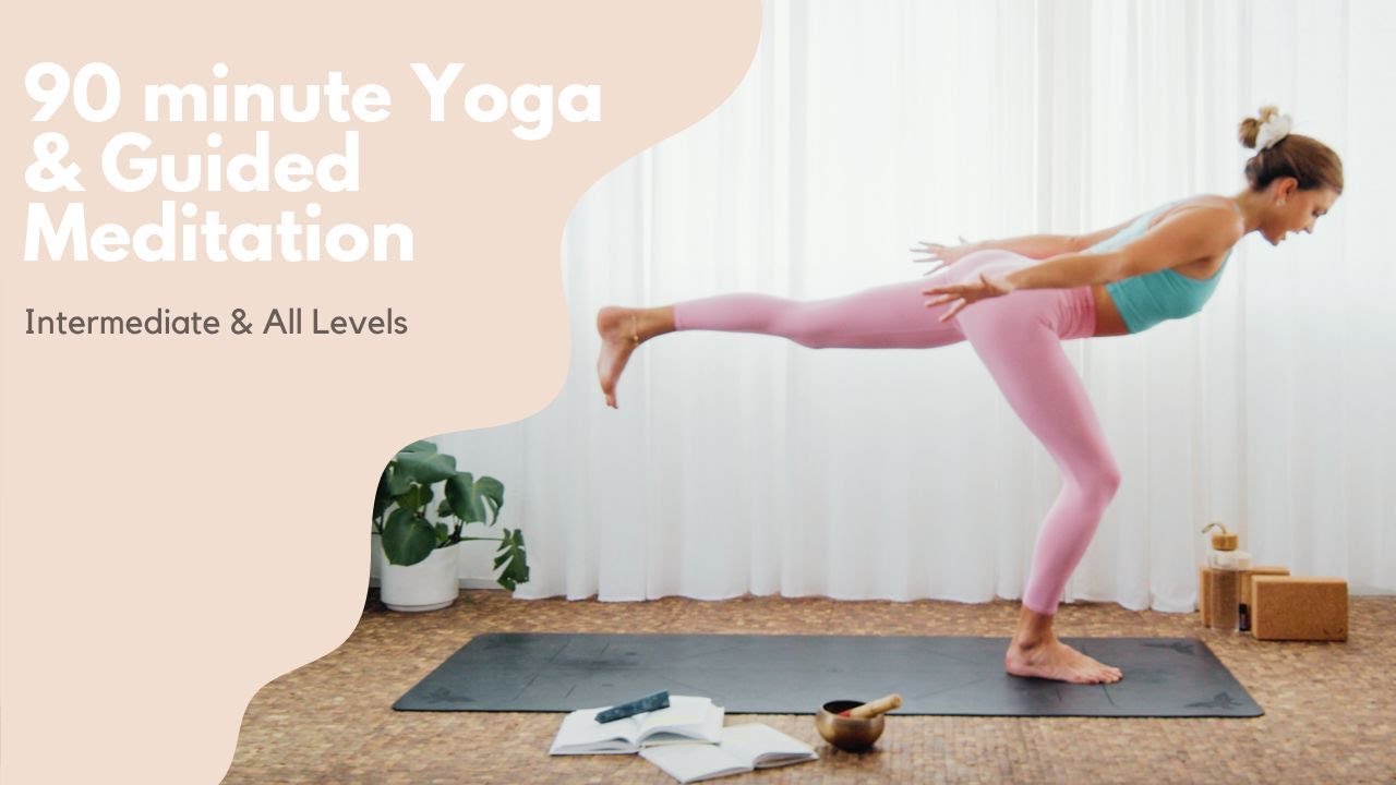 All Levels Yoga and Guided Meditation - 90mins - YouTube