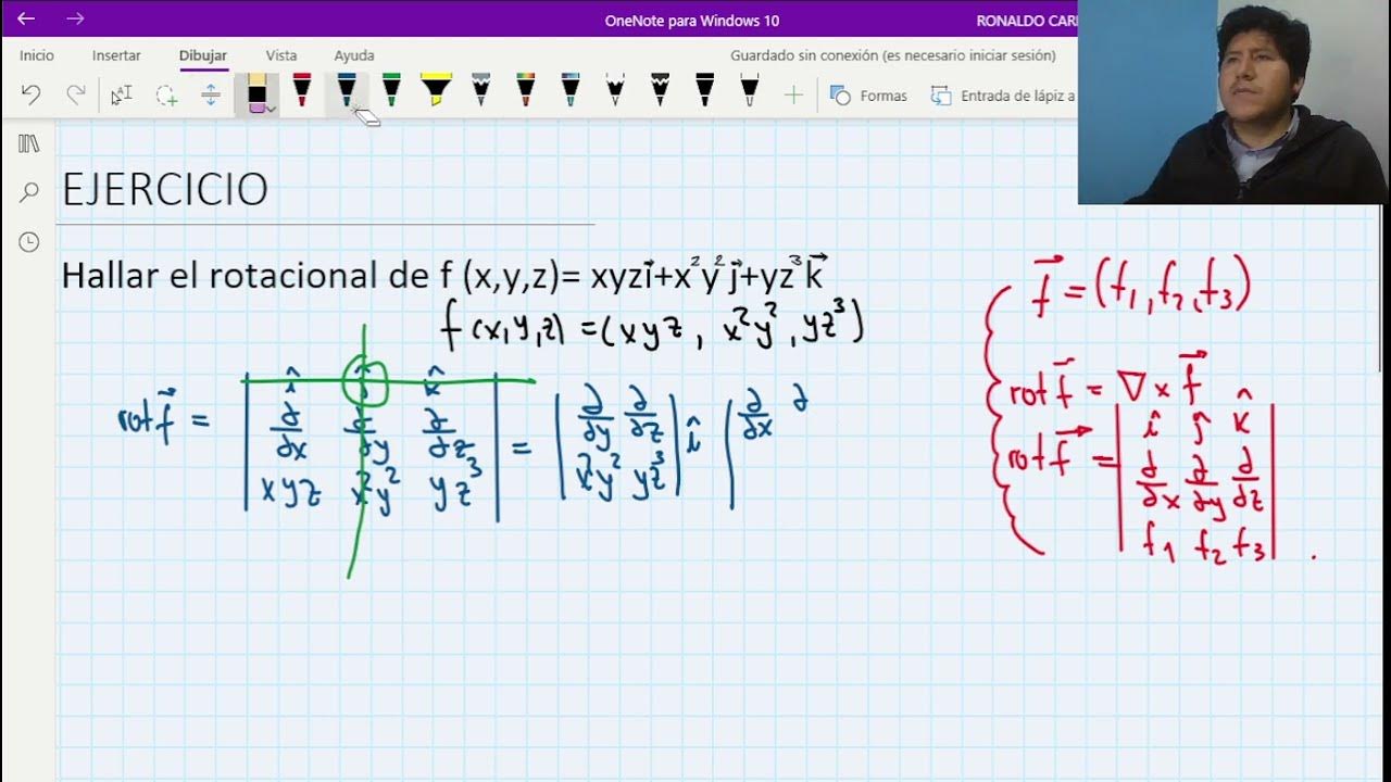 FUNCIONES VECTORIALES DE VARIAS VARIABLES : EJERICIO 1 (ROTACIONAL DE UNA FUNCION) - YouTube