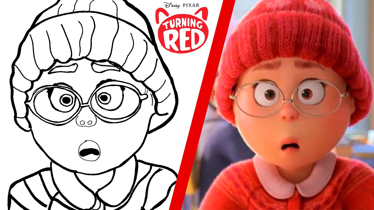🟥🟥 Dibujos RED Disney Pixar - Como Se Dibuja a MEI LEE Turning Red ...