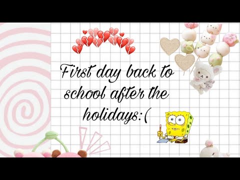 First day back to school after the holidays 💔 (school vlog 💕) - YouTube