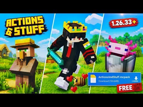 🔥 ACTIONS & STUFF 1.26.33+ FREE Download! | Minecraft Bedrock & PE 💯