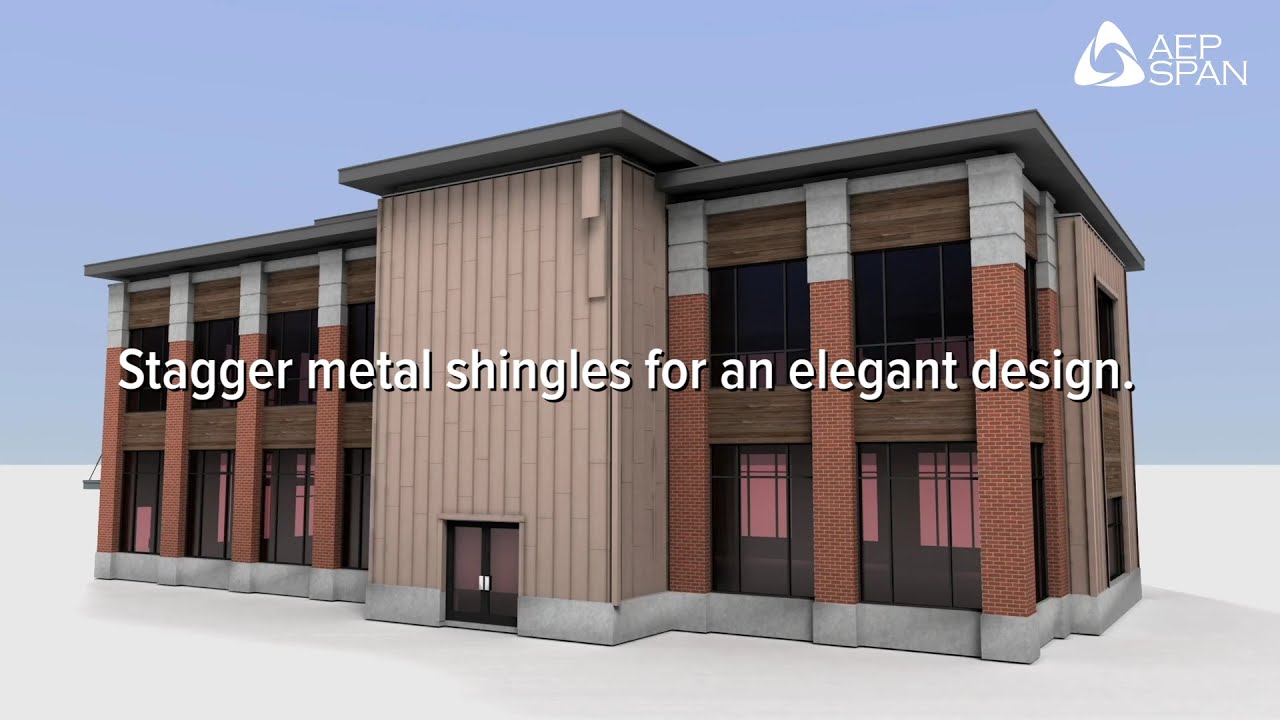 Metal Siding: Select Seam Shingle Cladding-AEP Span - YouTube