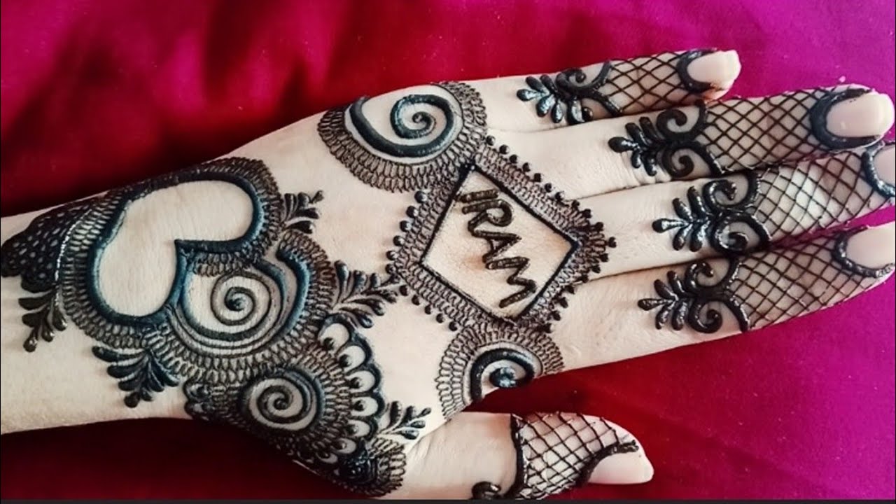 IRAM Name mehndi design| simple mehndi design| easy mehndi | mehandi ke ...