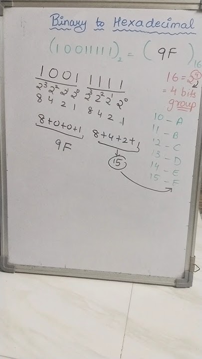 Easy binary to hexadecimal numbers - YouTube
