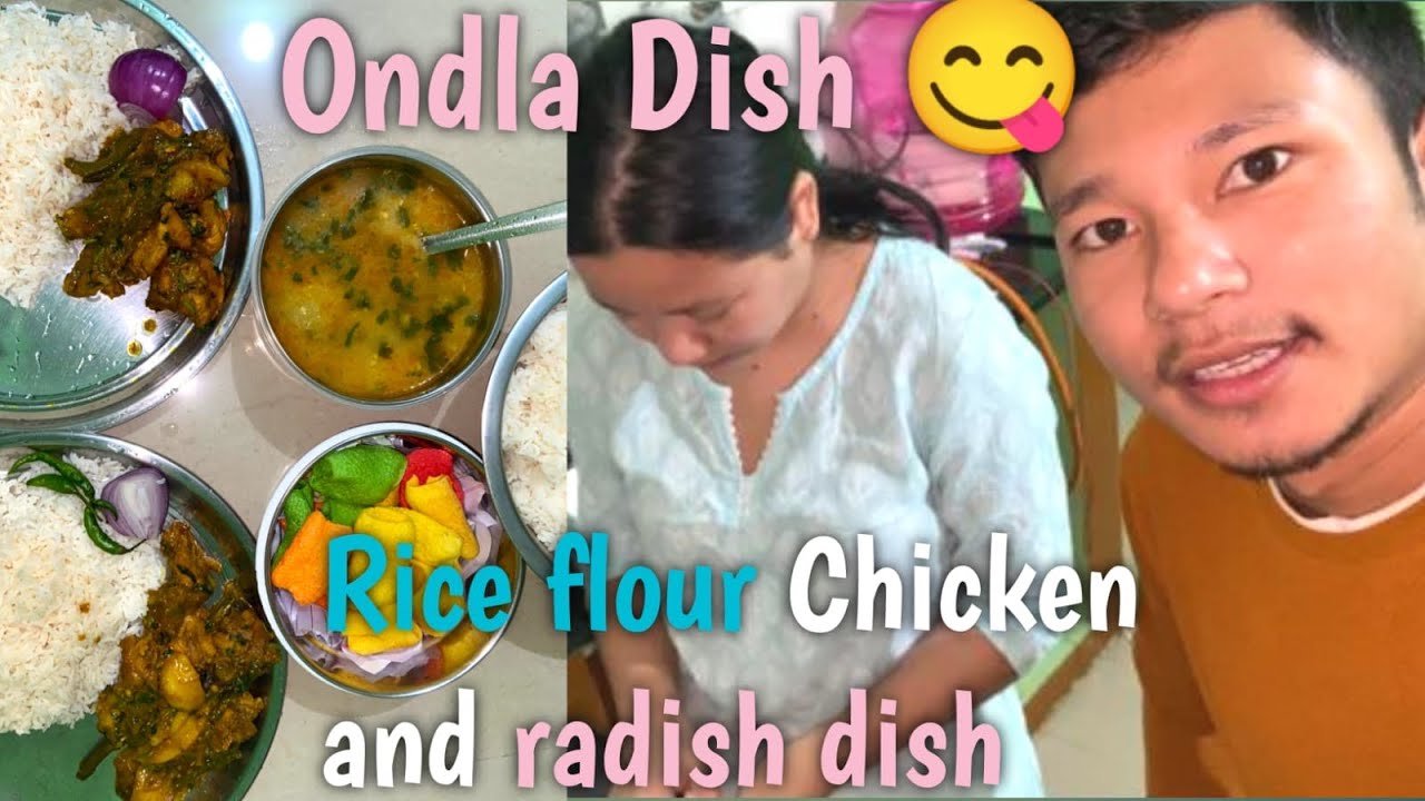 Dao mula ondla | Chicken radish and rice flour | mula Dao ondla - YouTube