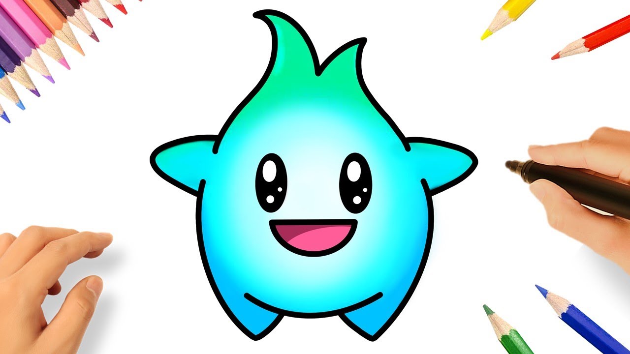 COMMENT DESSINER LUMALEE | ÉTOILE BLEUE 🌟 | SUPER MARIO BROS - YouTube