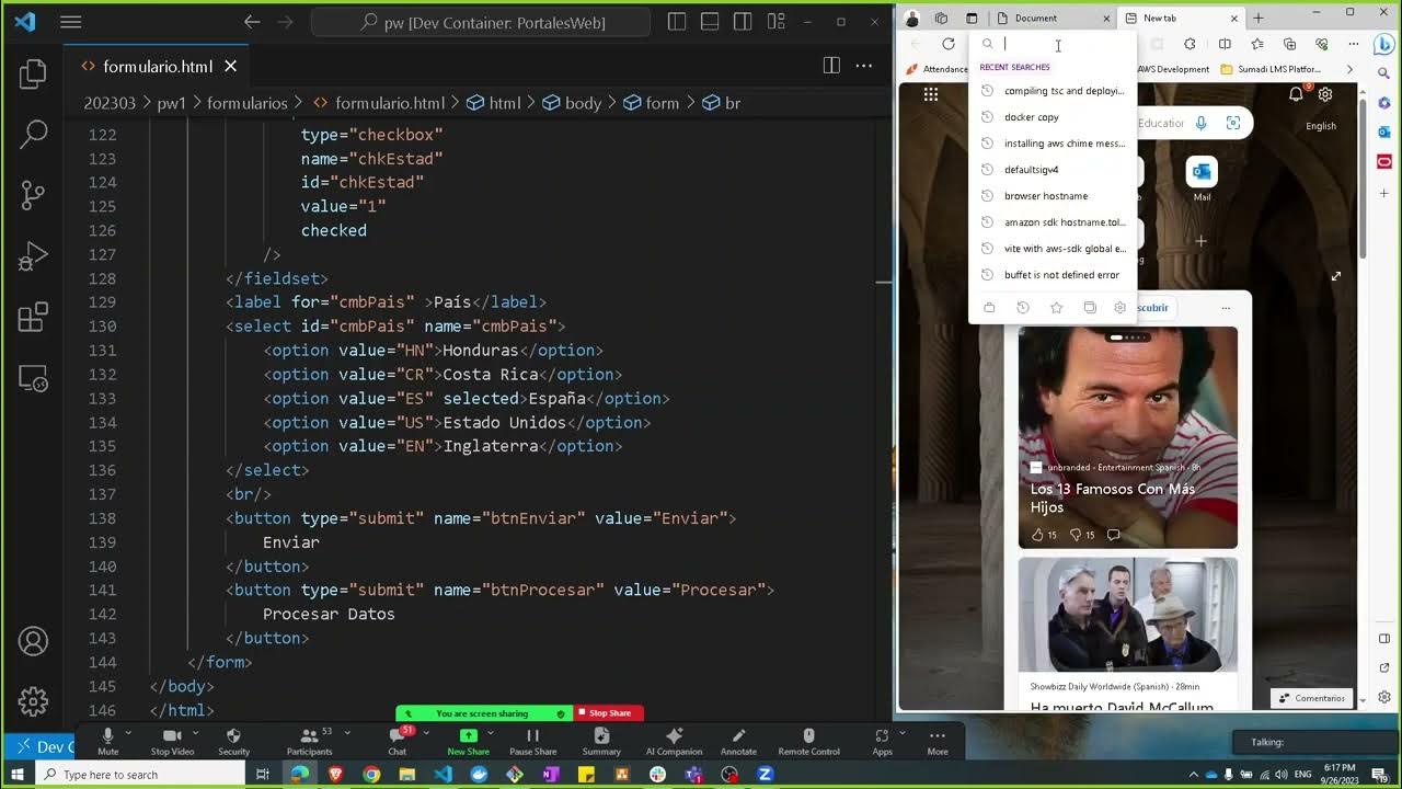 Formulario HTML, uso de Select, TextArea y algunos atributos de validación - YouTube