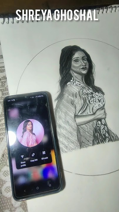 Shreya Ghoshal drawing 💖👁️ #trendingsong #pushpa2 #shortsfeed # ...