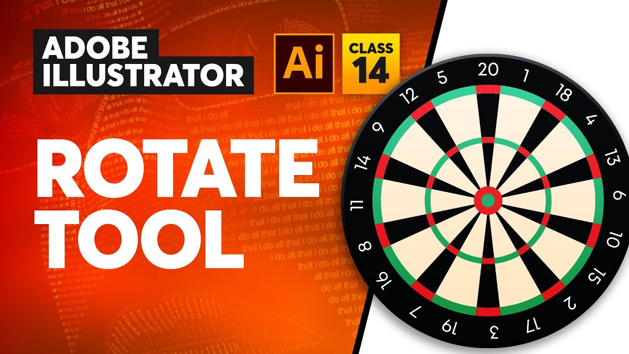 Adobe Illustrator Course Rotate Tool And Dart Board Class 14 Urdu Hindi Youtube