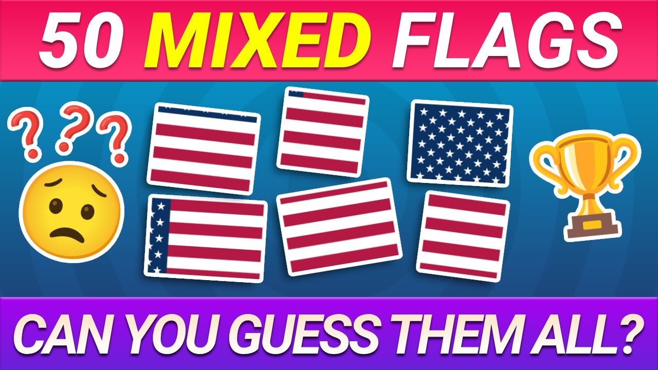 Guess 50 Mixed Flags From The World! 🤔 🧩 🧠 - YouTube