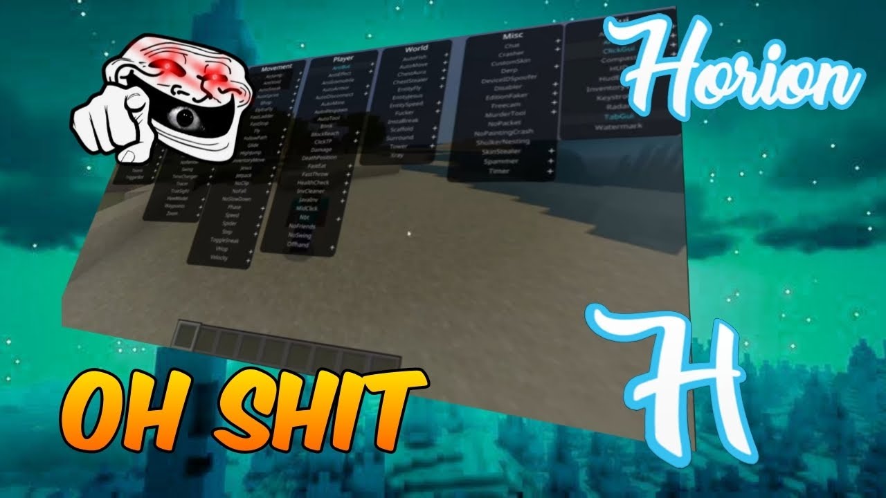 Best Hack Client For Minecraft Bedrock Edition 😯 || Horion Client For ...