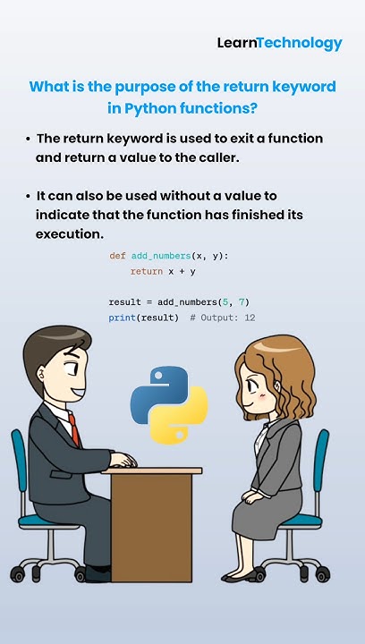return keyword in Python | Python Interview Questions | #python # ...