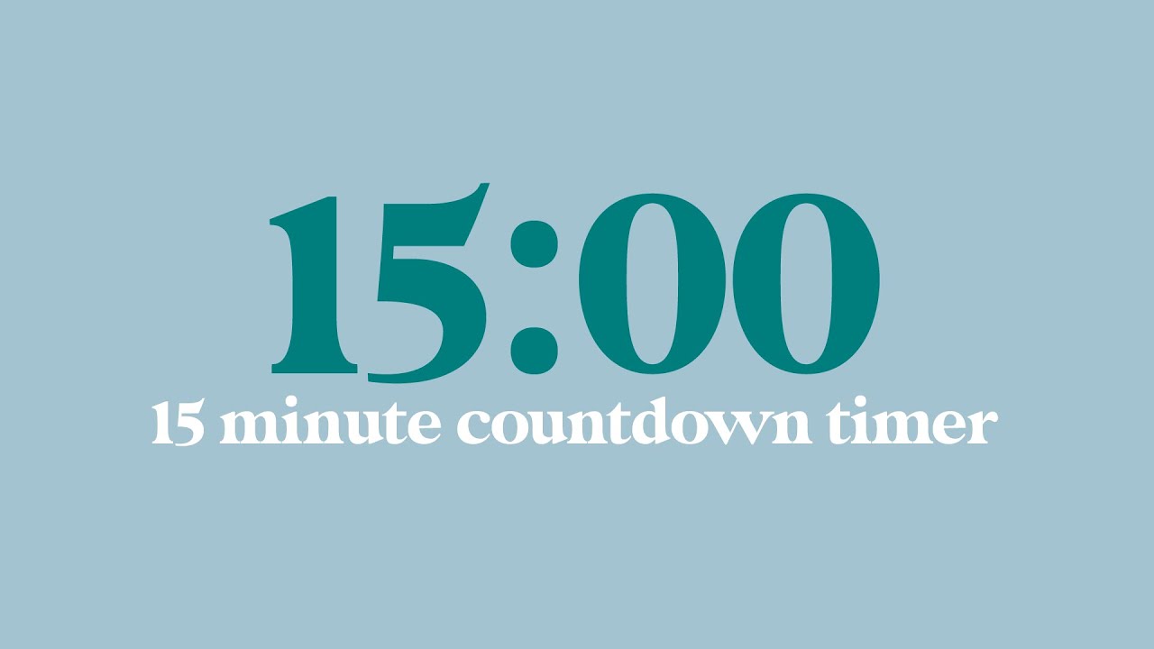 ⏲ 15 minute countdown timer [relaxing & calm timer] - YouTube