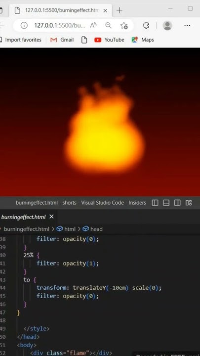 Creating a Dynamic Burning Flame Effect Using CSS #css #burning #flame - YouTube