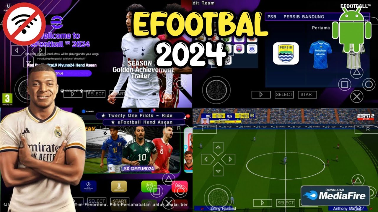 eFootball PES ISO 2024 PPSSPP Full Update League Europa And League ...