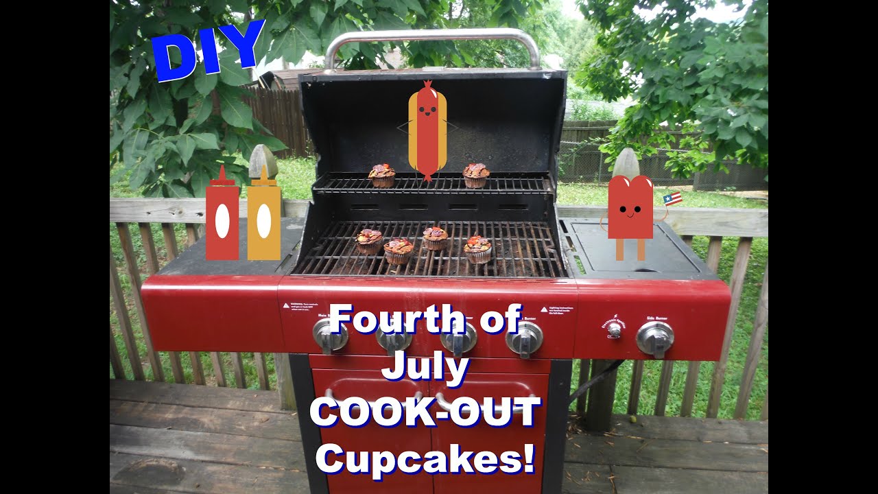DIY Fourth of July Cook Out Cupcakes - YouTube