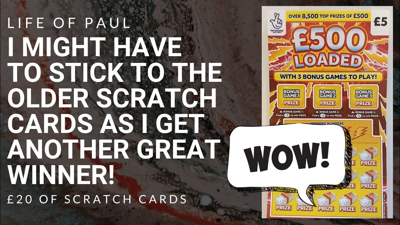 SCRATCH OFF lottery ticket winner, £20 of £500 Loaded Lotto scratch ...