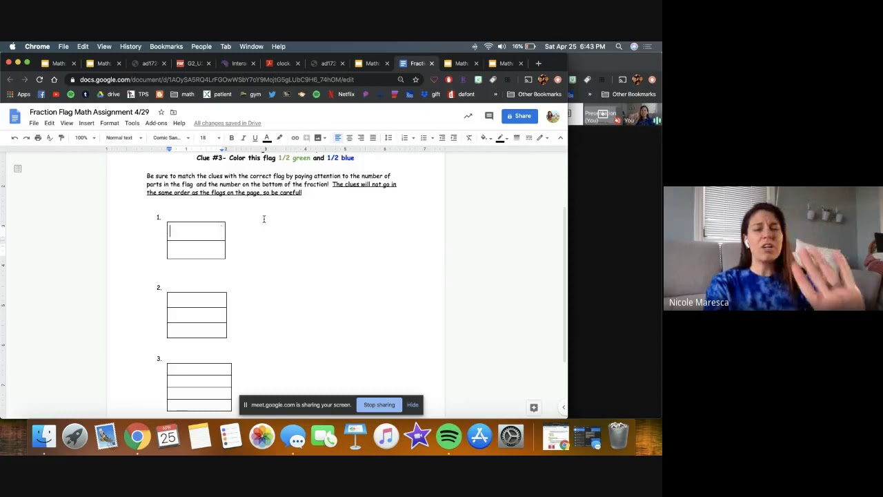 Math Fraction Flag Assignment Directions 4/29 - YouTube