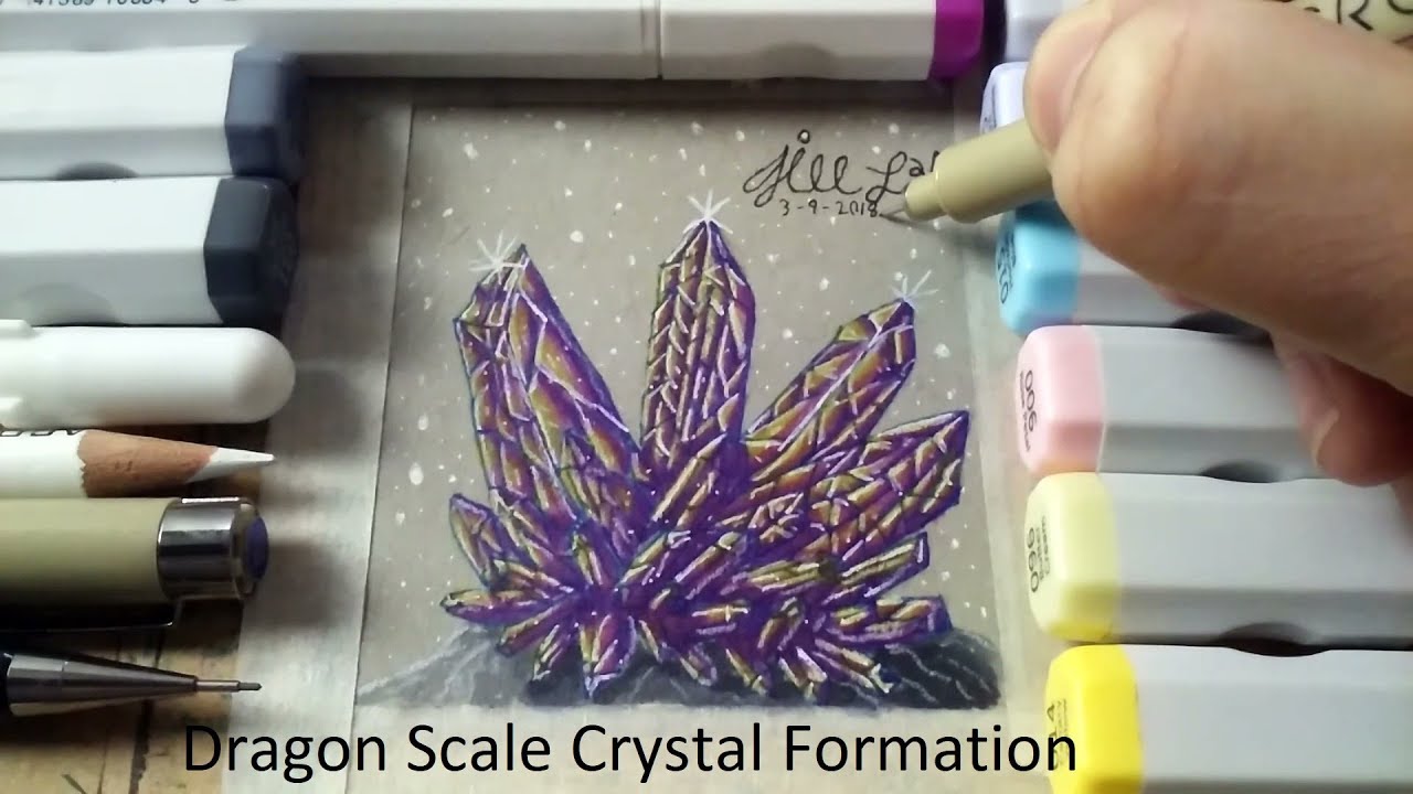 Dragon Scale Crystal Formation/illustration Time Lapse - YouTube