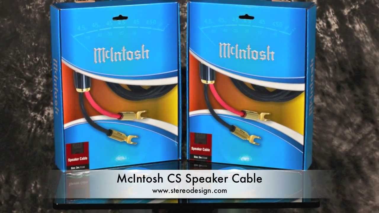 Stereo Design McIntosh CS Speaker Cable in HD - YouTube