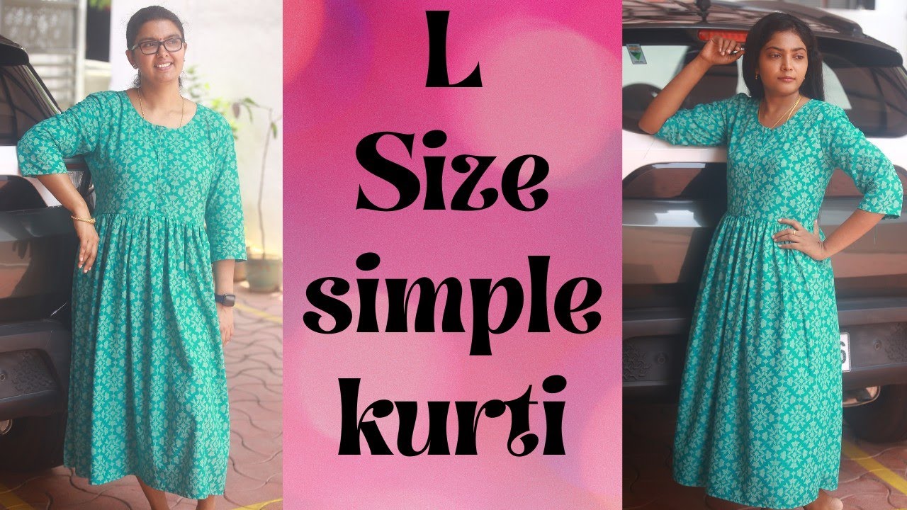 How to Make Front Open Placket Kurti / Gathered Maxi / DIY / Full Tutorial For L size kurti ...