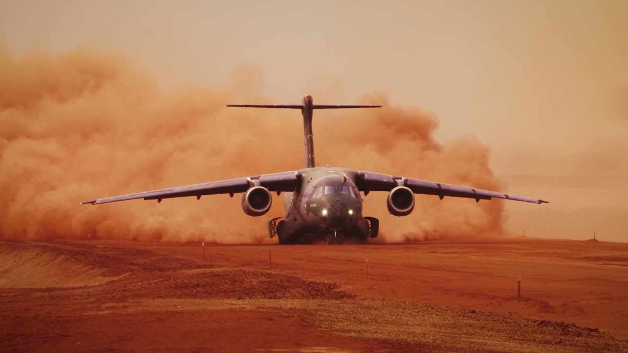 Embraer C-390 Millennium's Unpaved Runway Tests Continues - YouTube