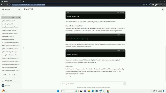 Installing Activepython And Matplotlib Youtube