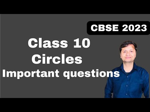 circles I class 10 I important questions - YouTube