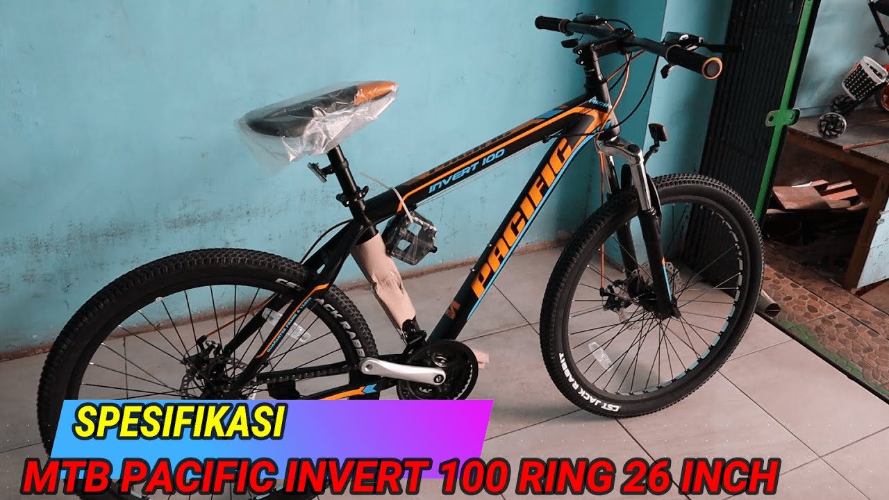 SPESIFIKASI MTB PACIFIC INVERT 100 RING 26 INCH - YouTube