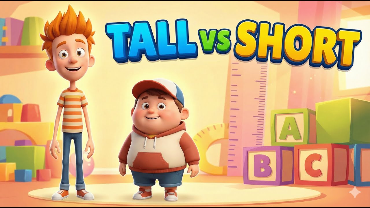 Tall and Short for Kids | Easy Comparison Learning with Fun Examples ...