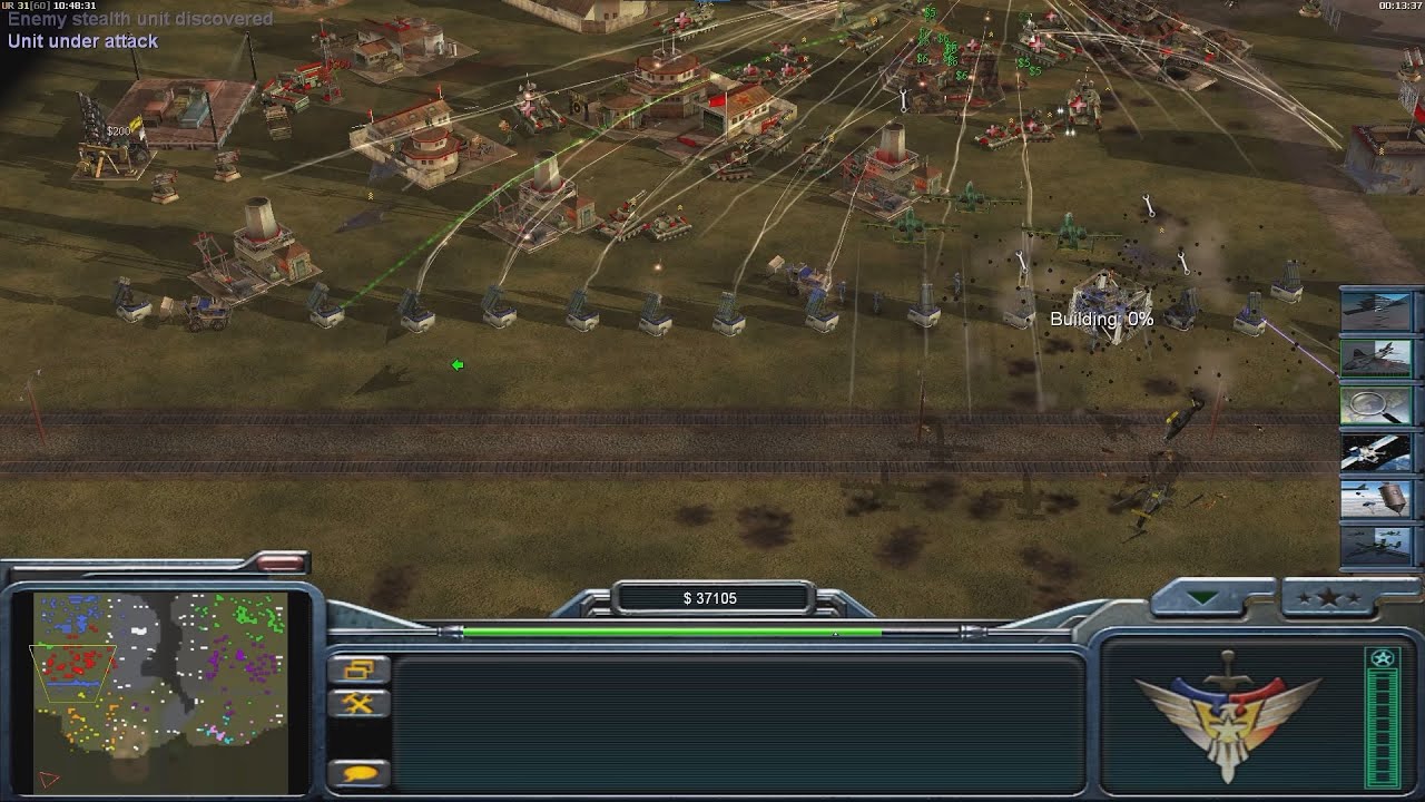 USA Air Force - Command & Conquer Generals Zero Hour - 4 vs 4 HARD ...