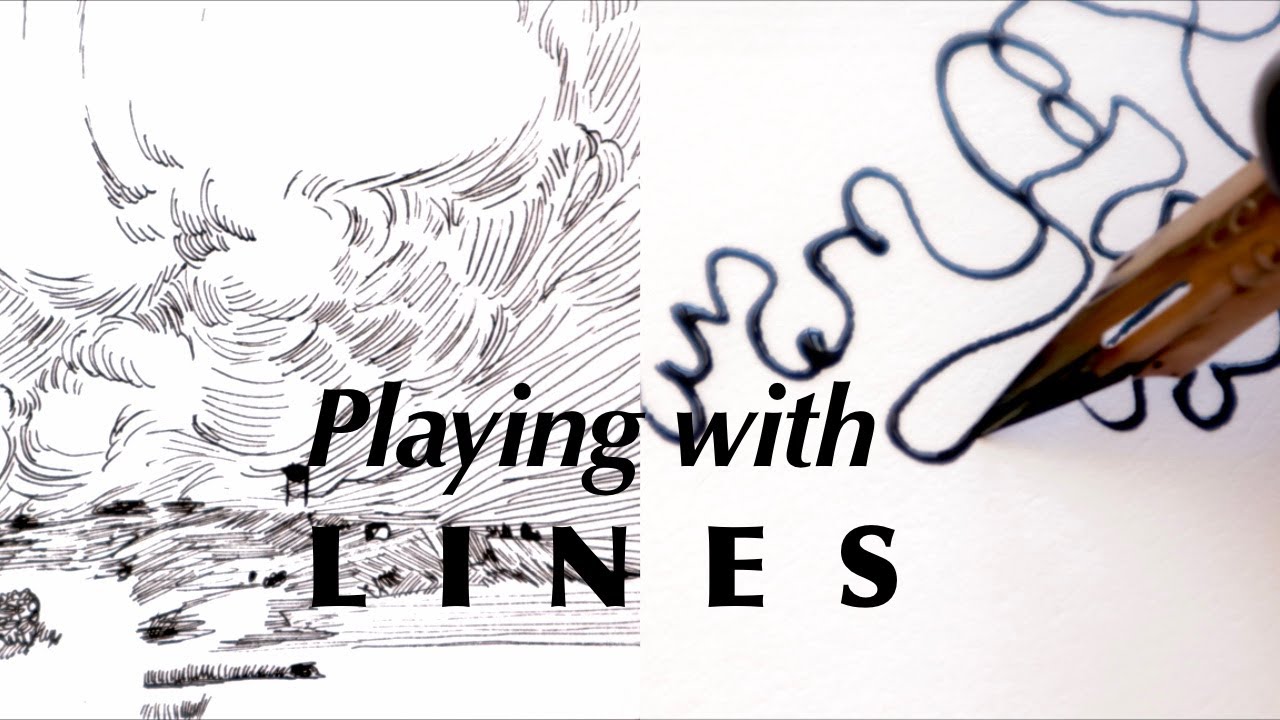 Lines Drawing ~ Play with Lines - Lines Study. reemeiali - YouTube