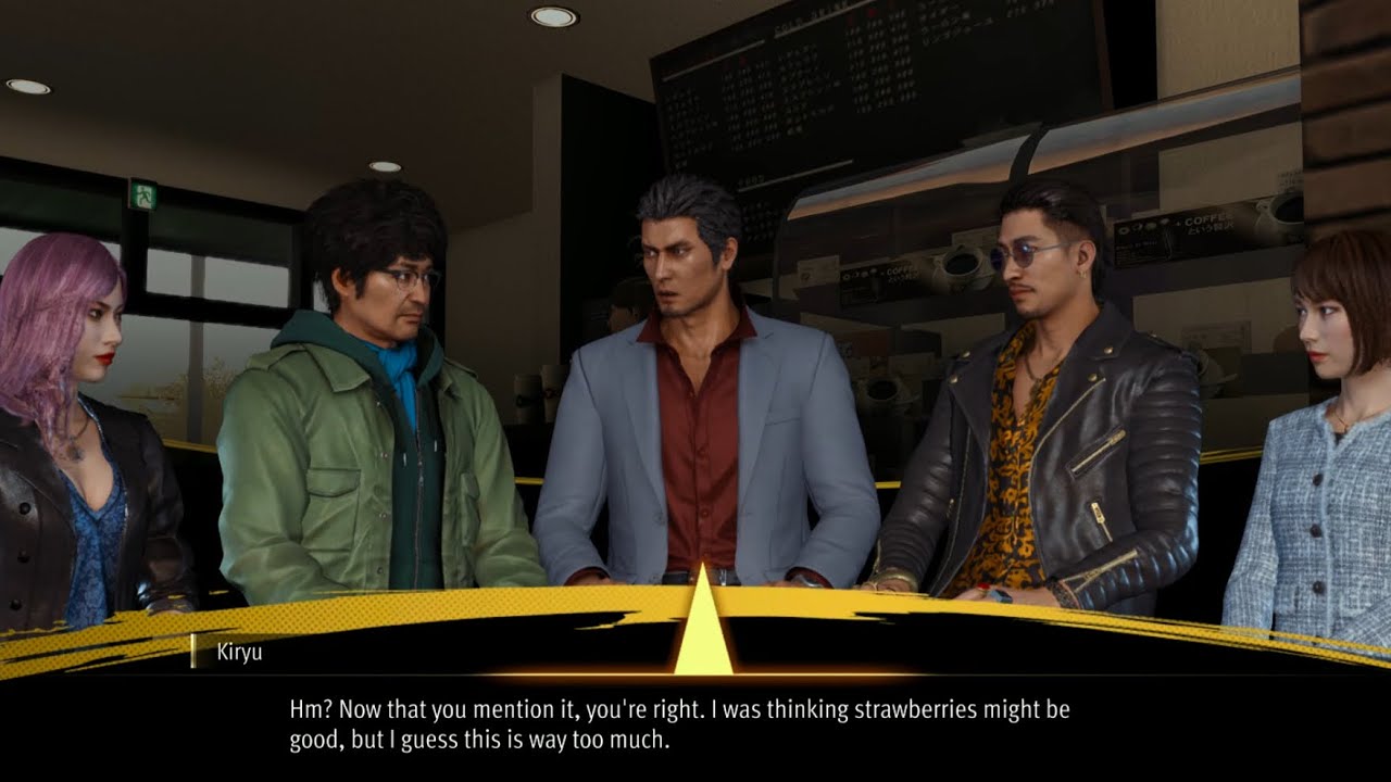 The BEST table talk: Kiryu really loves strawberry’s 🍓🍰 | Like A Dragon ...